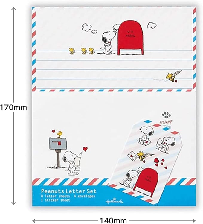Hallmark Snoopy Peanuts Letter Set - U.S Mail Design – Kizuna Stationery